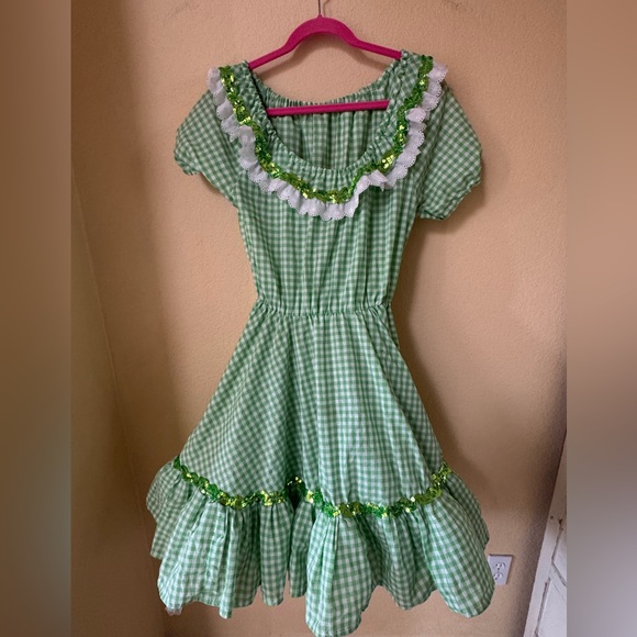 Halloween Costumes | Other | Square Dancing Dress Green And White ...